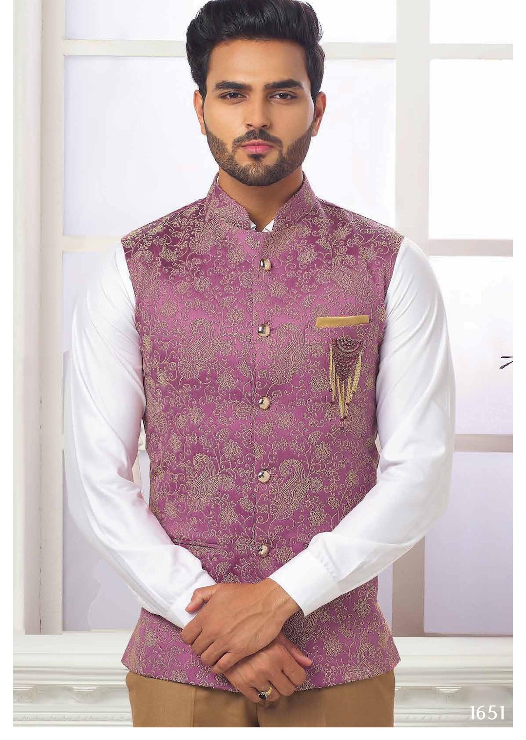 Nehru Jacket for Men, Dusty Rose Jacket, Modi Jacket for Men, Formal ...