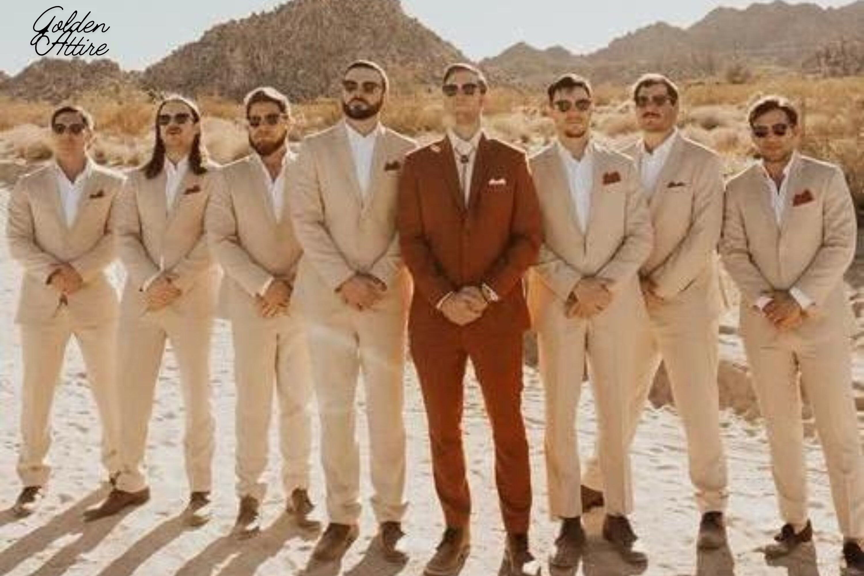 Suit Premium Three Piece Rust Suits, Terracotta Mens Suit Two Button ...