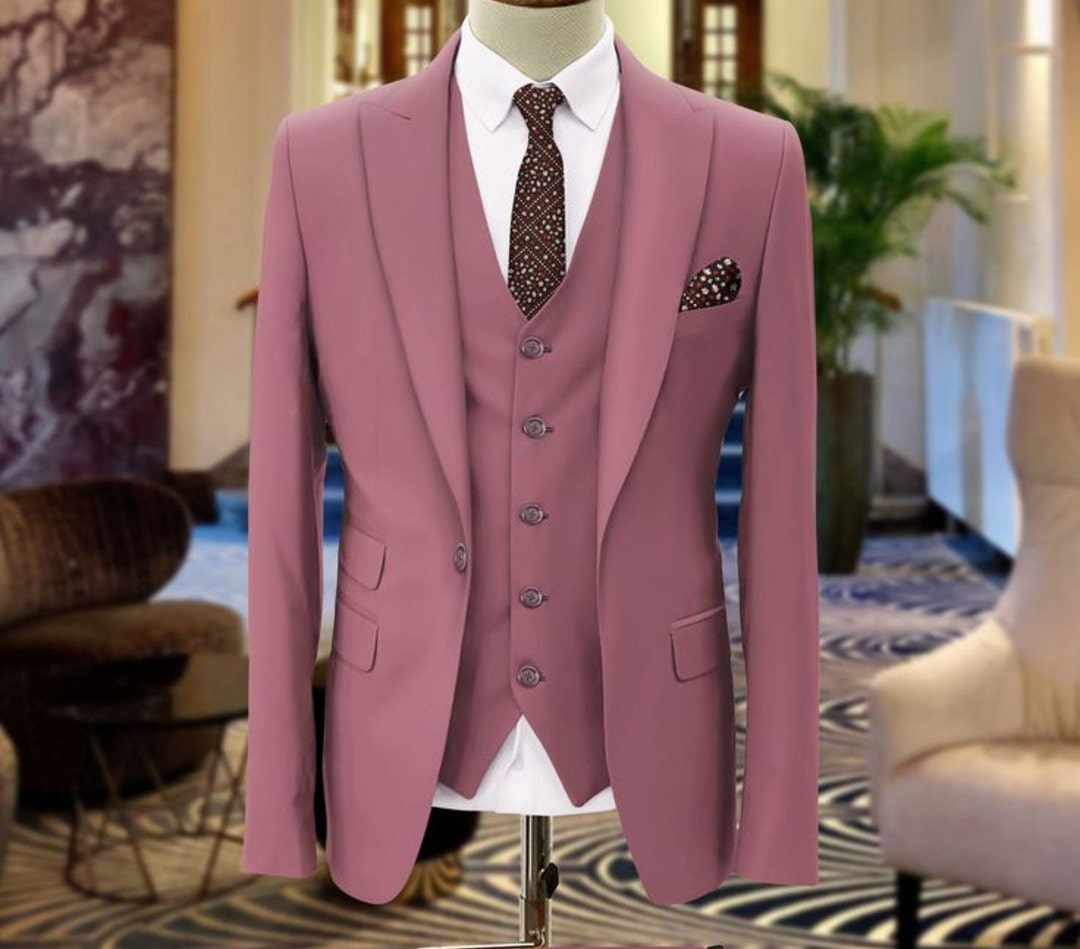 Suits for Men Dusty Rose Suits, Men Suits 3 Piece Suits, Tow Button ...