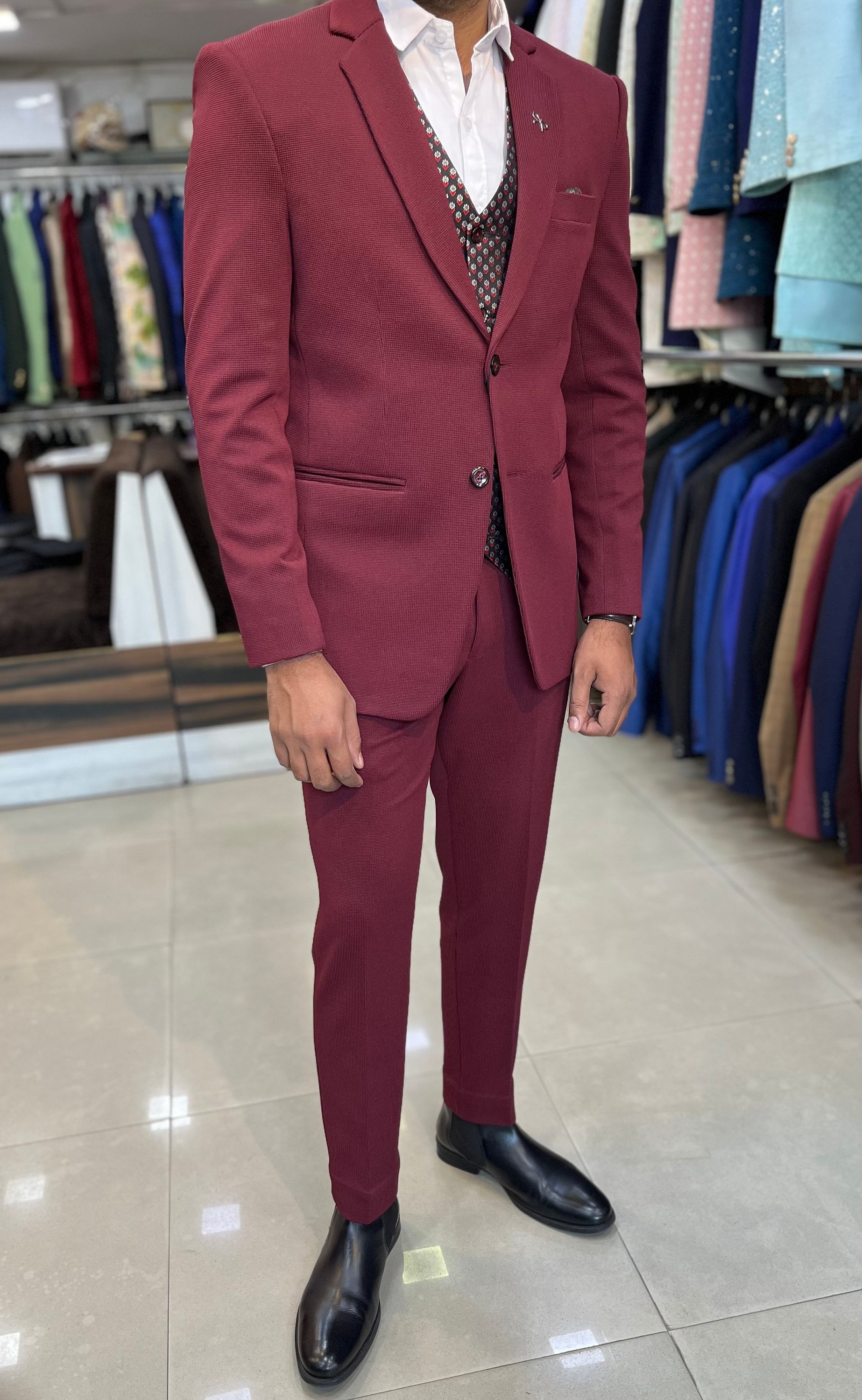 Suits for Men, Maroon Suits, Men Suits, 2 Piece, Two Button Suits ...