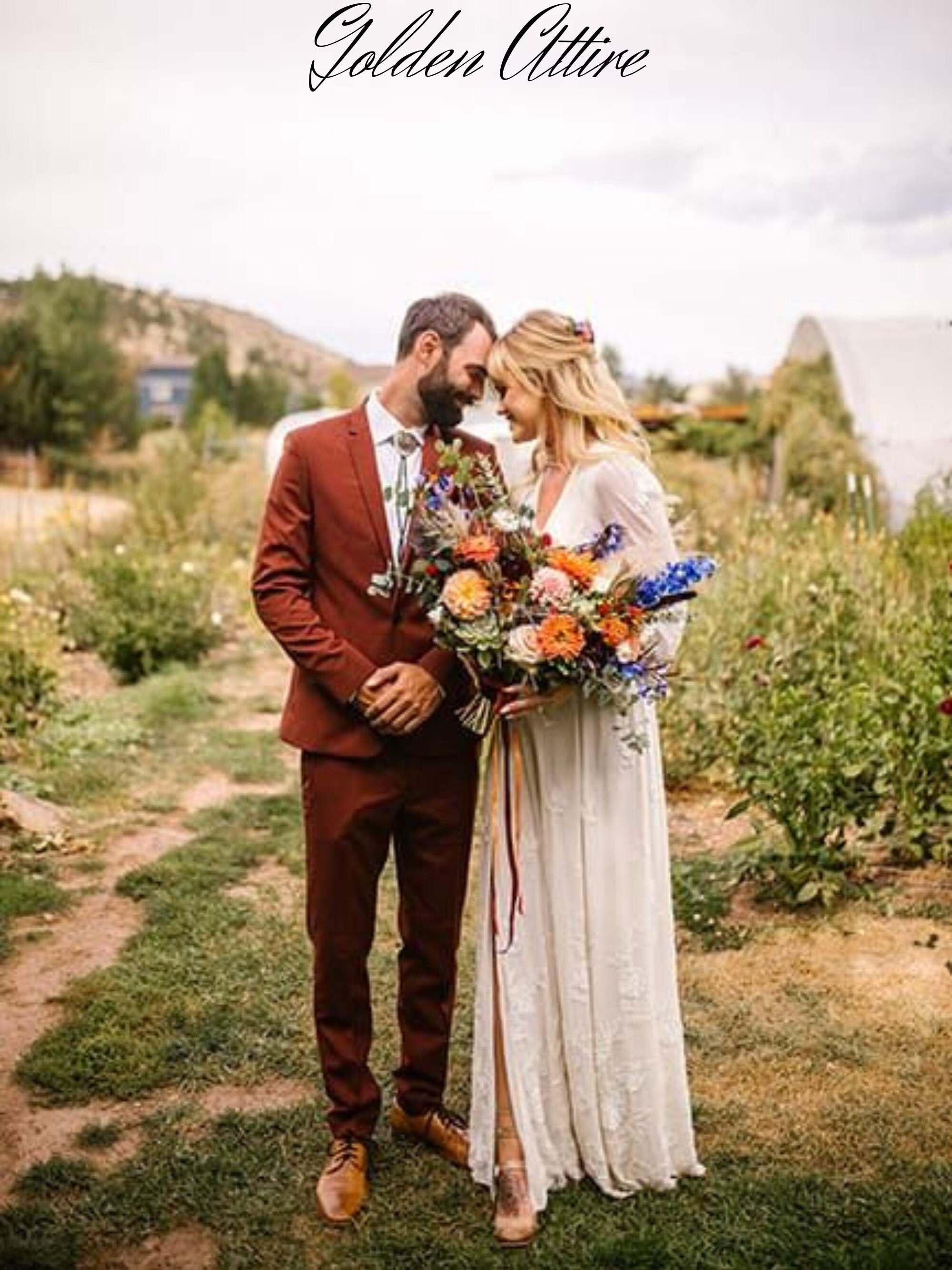 Men Rust Wedding Suit, Luxury Stylish Look Premium Man Suit, Ethnic ...