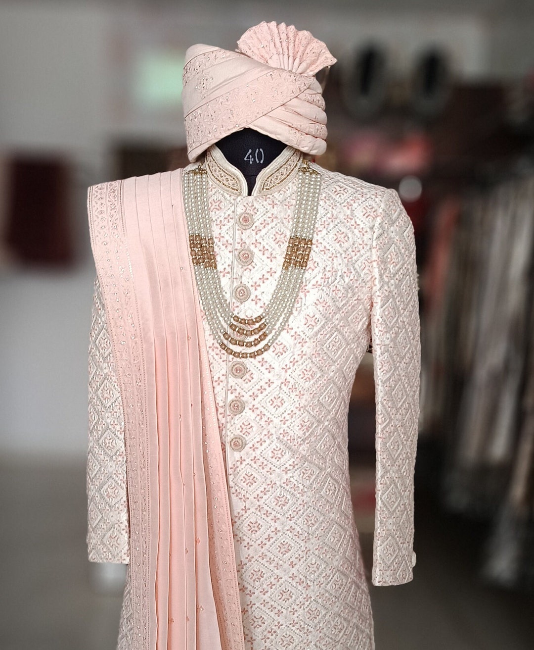 Charming Pink Sherwani, Wedding Sherwani, Premium Sherwani, Groom ...