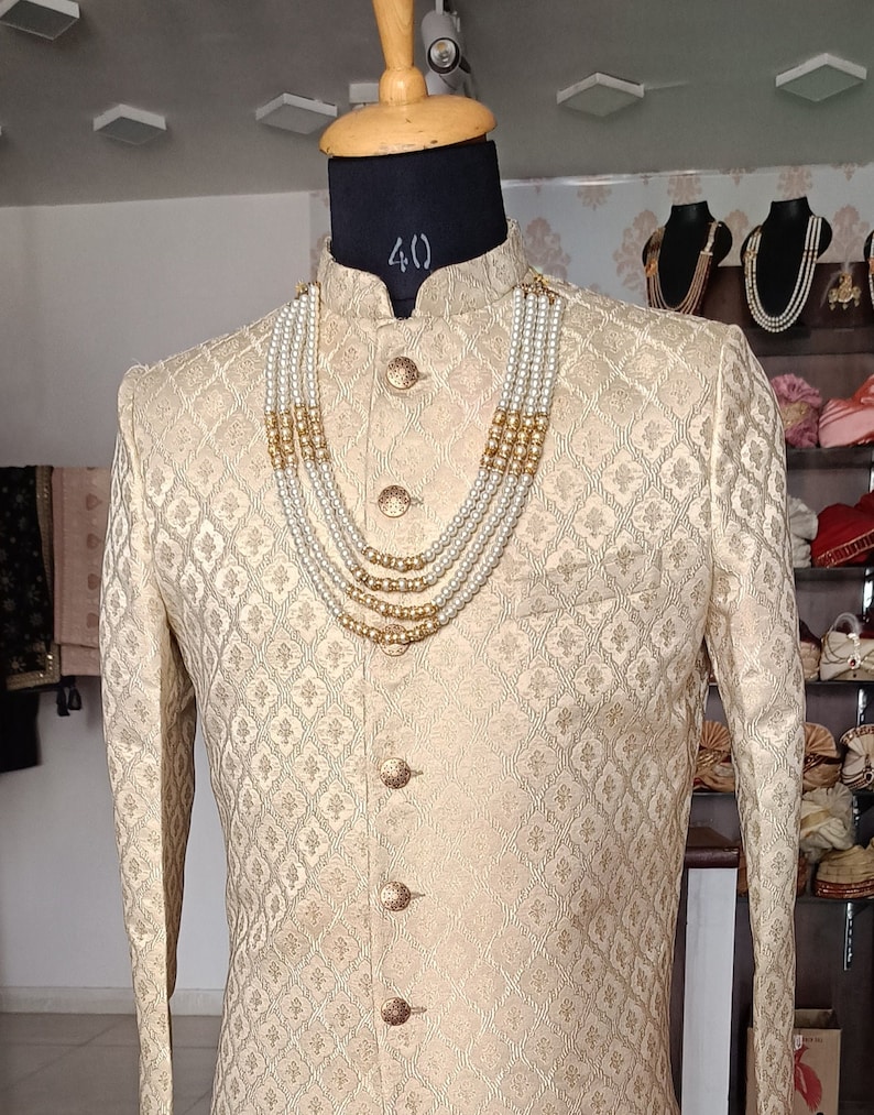 Ivory Sherwani for Men, Wedding Sherwani, Premium Sherwani, Groom ...