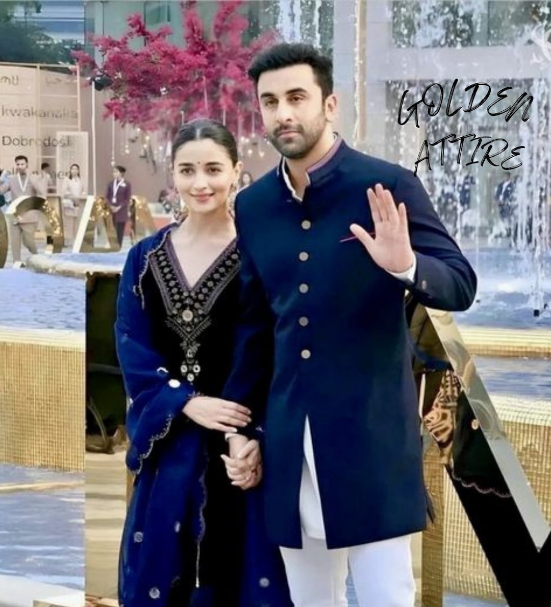 Blue Sherwani, Premium Indo Western Wedding Groom Outfit - Etsy