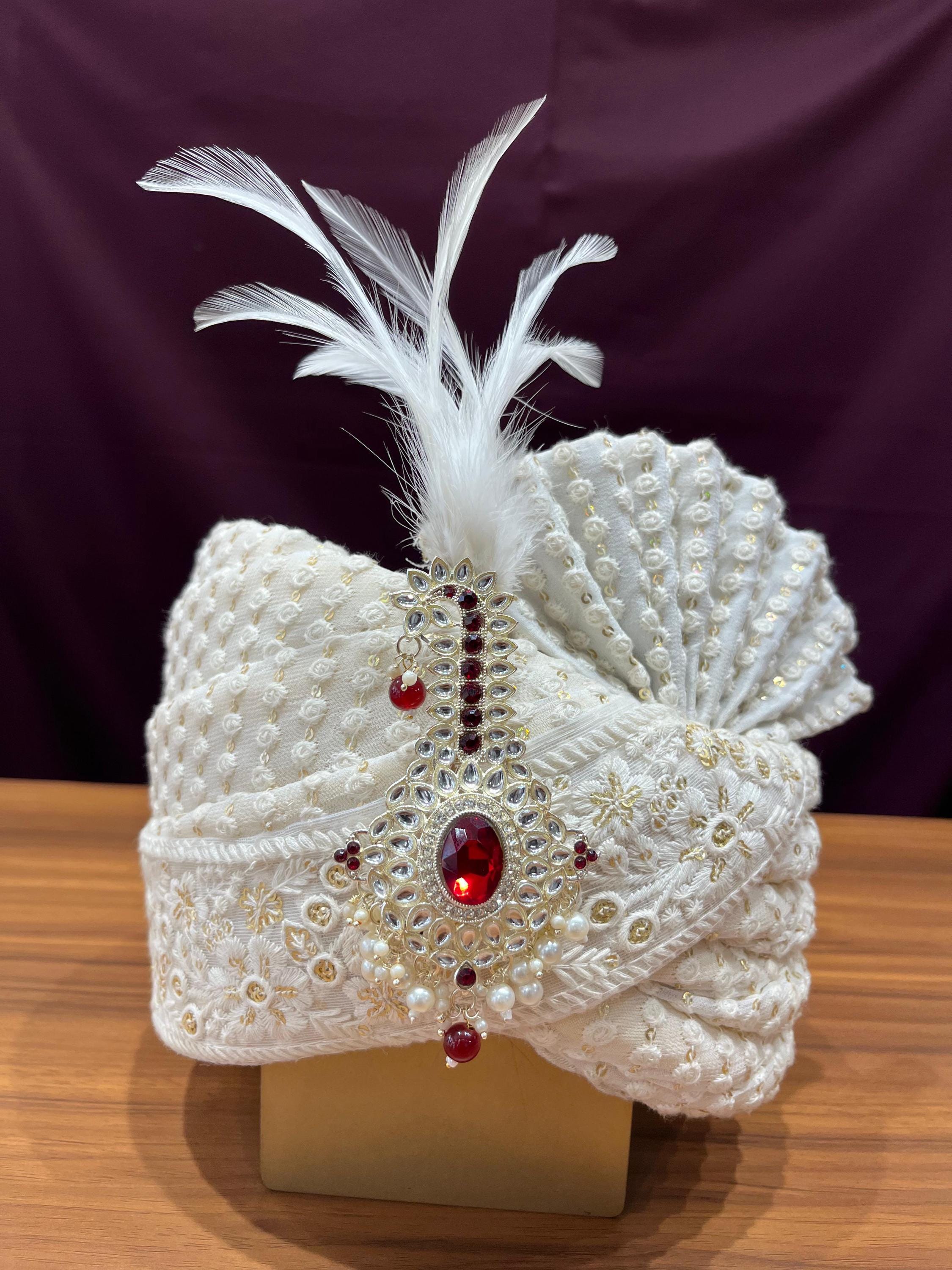 Groom Turban Kalangi Brooch, Kundan Indian Wedding Accessory - Etsy