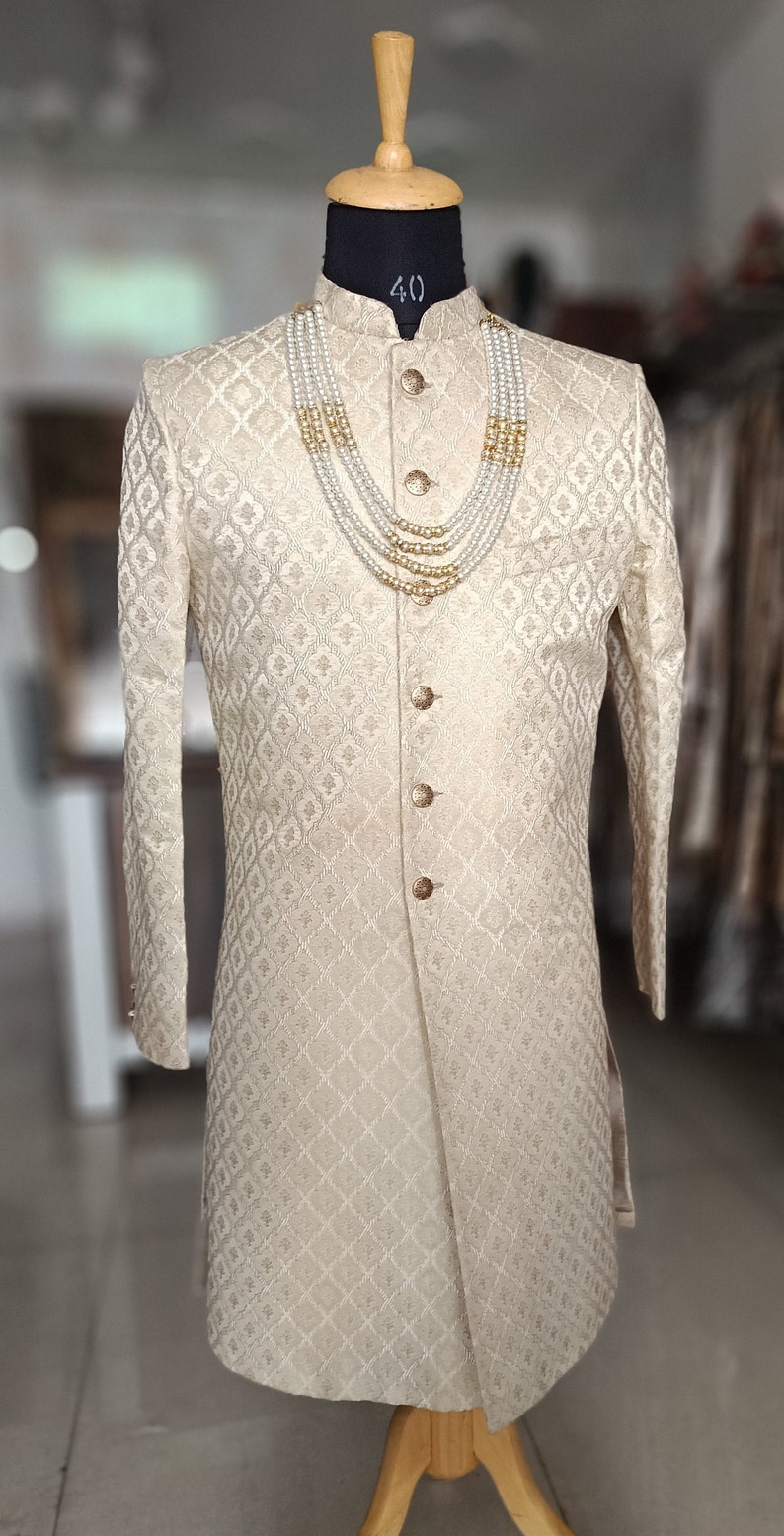 Ivory Sherwani for Men, Wedding Sherwani, Premium Sherwani, Groom ...