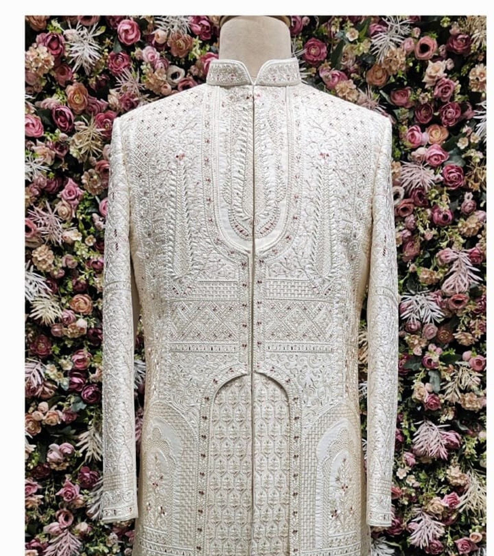 Sherwani for Men, Thread Embroidered, Wedding Premium Sherwani, Groom ...