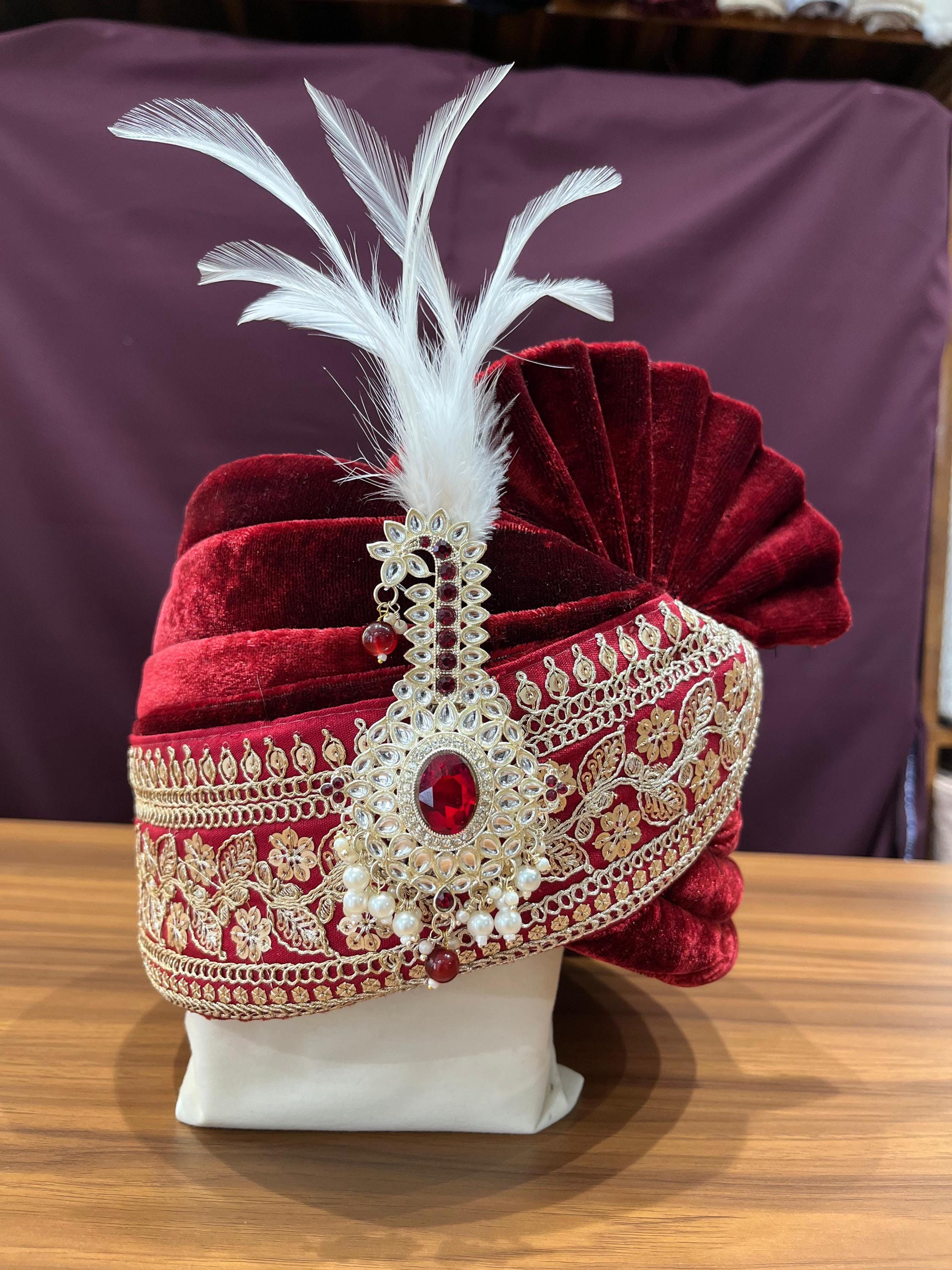 Groom Turban Kalangi Brooch, Kundan Indian Wedding Accessory - Etsy