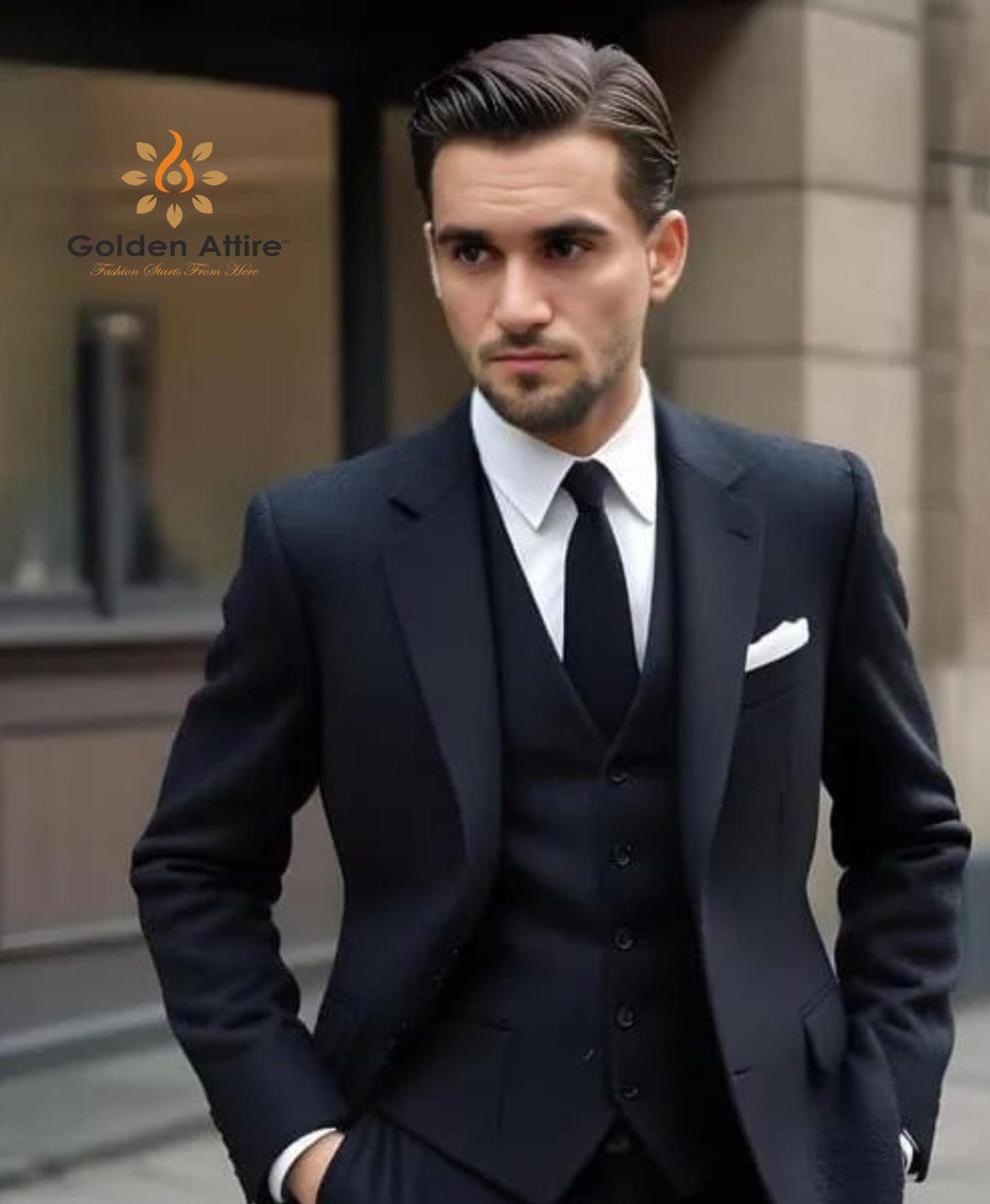 Navy Blue Three-piece Suit: Terry Rayon Bespoke Suit - Etsy