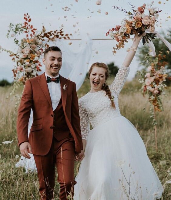 Men Rust Suit Stylish Suit for Men Premium Luxury Man Suit - Etsy