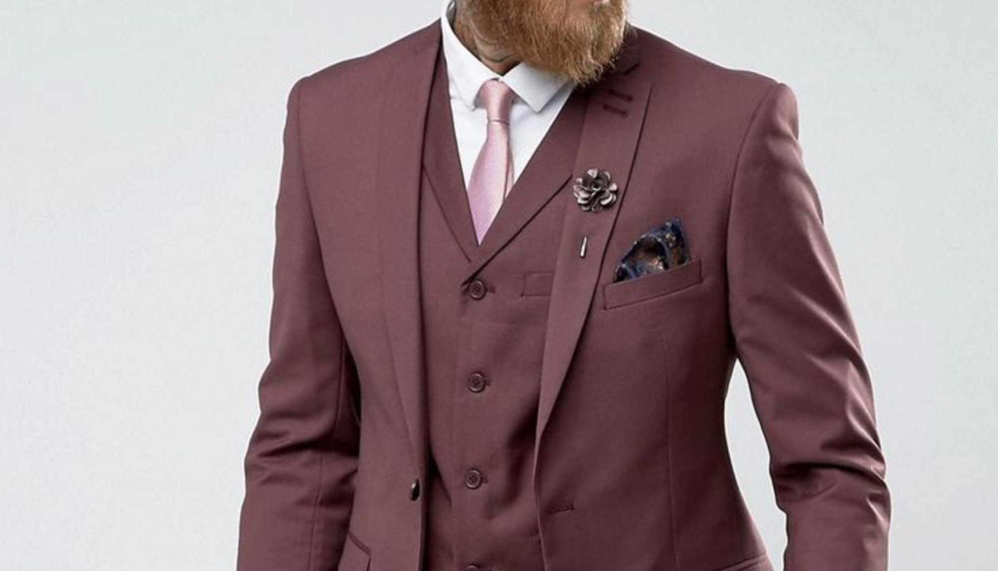 Suits for Men, Dusty Rose Suits, Men Suits, 3 Piece Suits, Tow Button ...