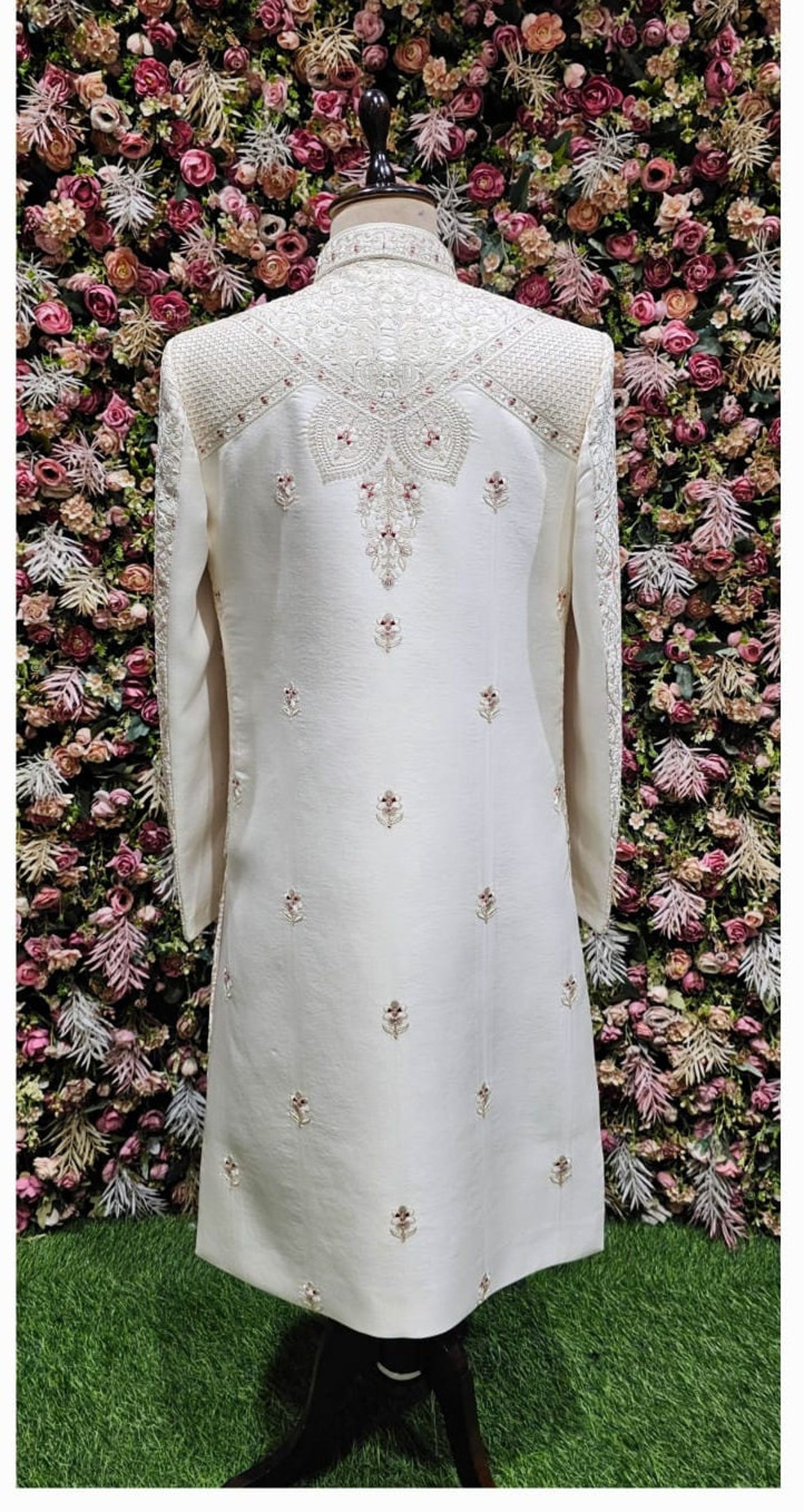 Sherwani for Men, Thread Embroidered, Wedding Premium Sherwani, Groom ...