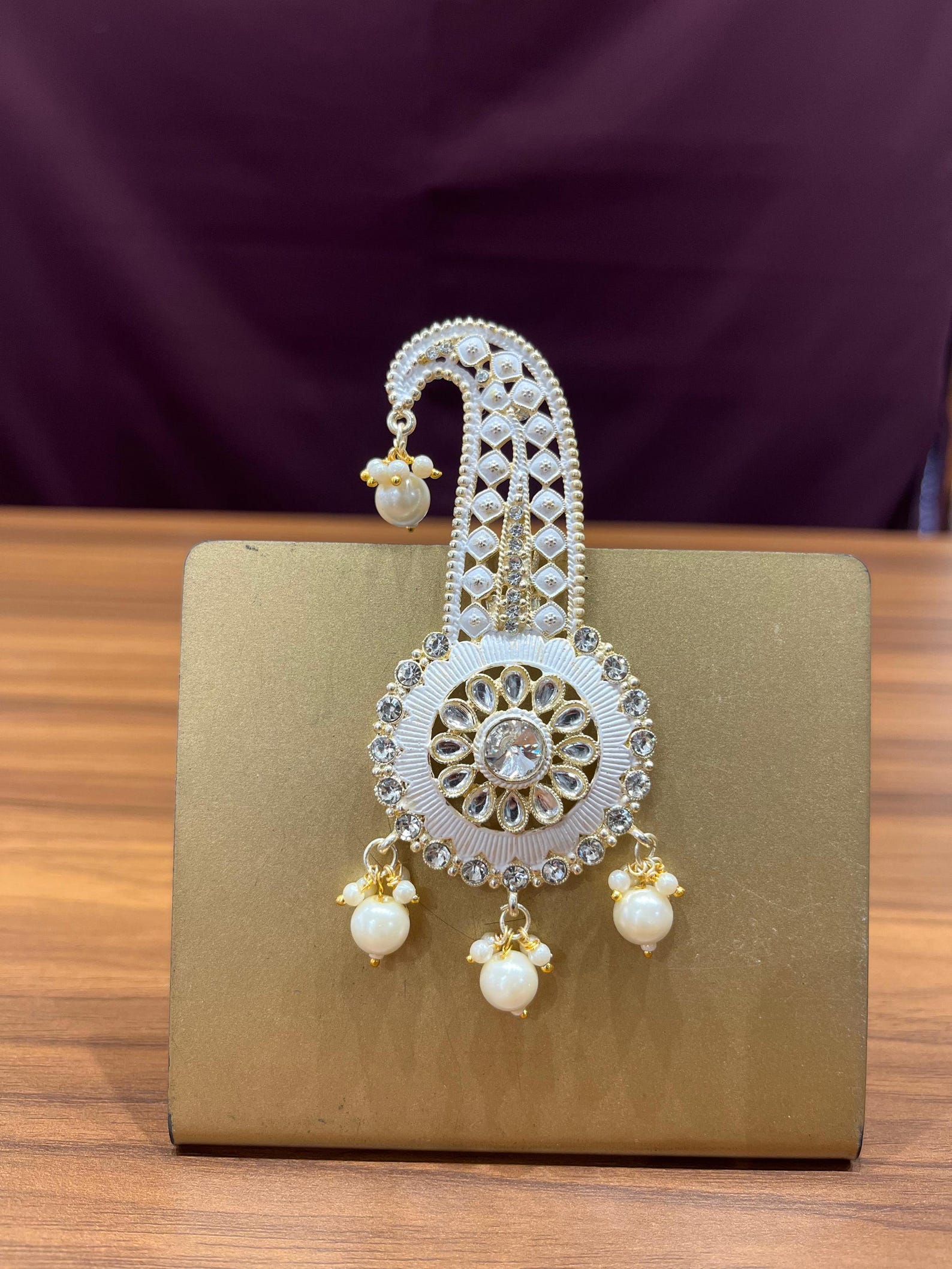 Ivory Groom Kalangi & Kalgi Set | Stone Detailing Turban Jewelry ...