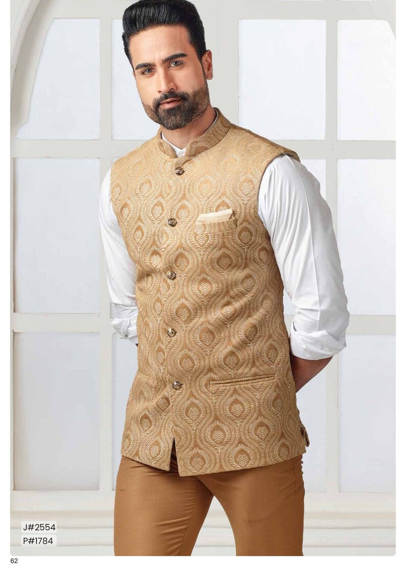 Sage Green Nehru Jacket for Men, Green Modi Jacket, Nehru Jacket For ...