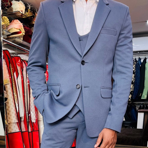 Dusty Blue Wedding Suit - Etsy