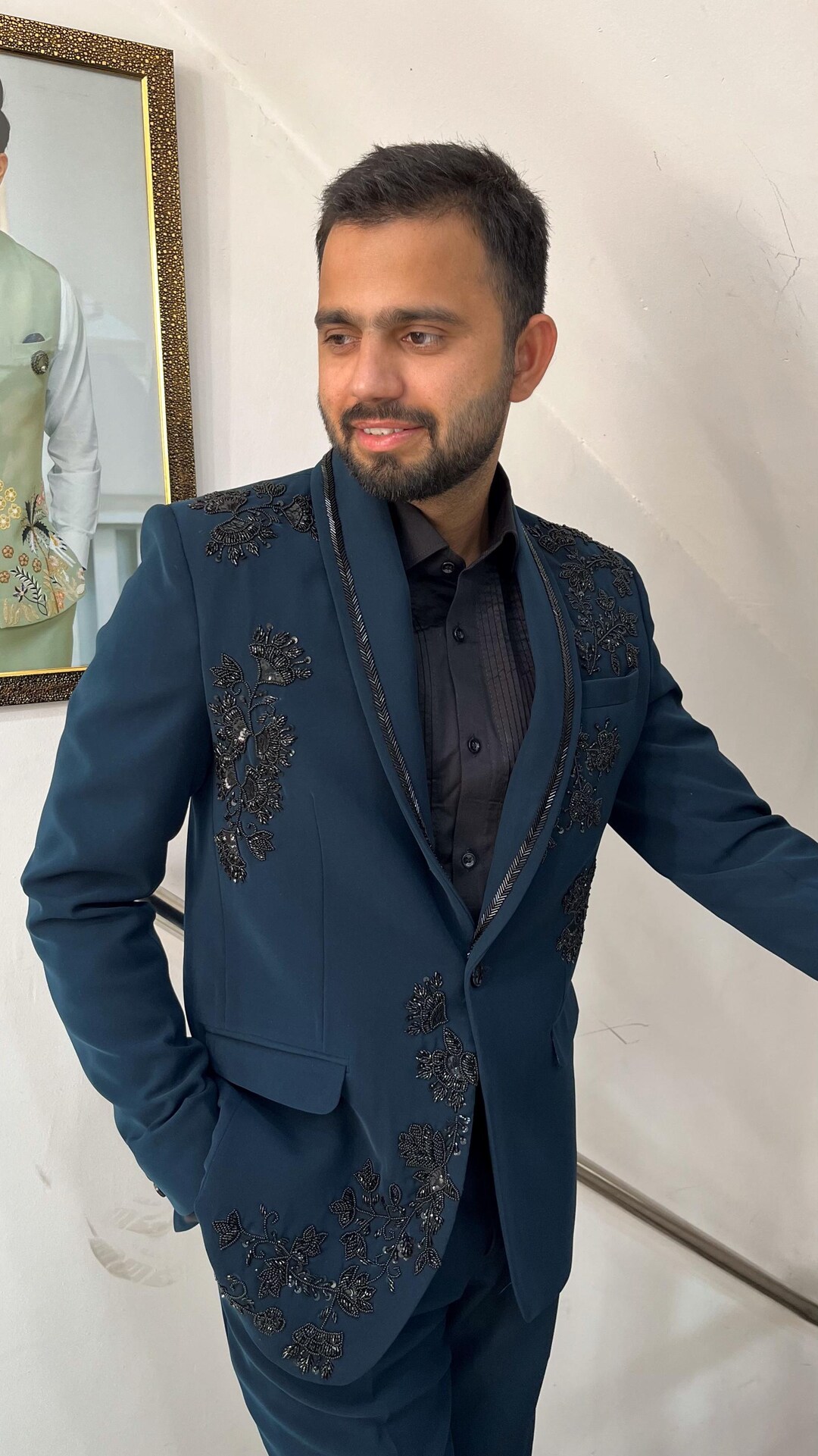 Handwork Tuxedo Suit for Groom, Suits for Men, 3 Piece Suits, Groom ...