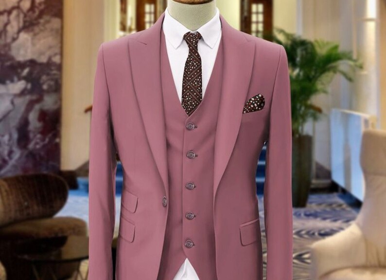 Suits for Men Dusty Rose Suits, Men Suits 3 Piece Suits, Tow Button ...