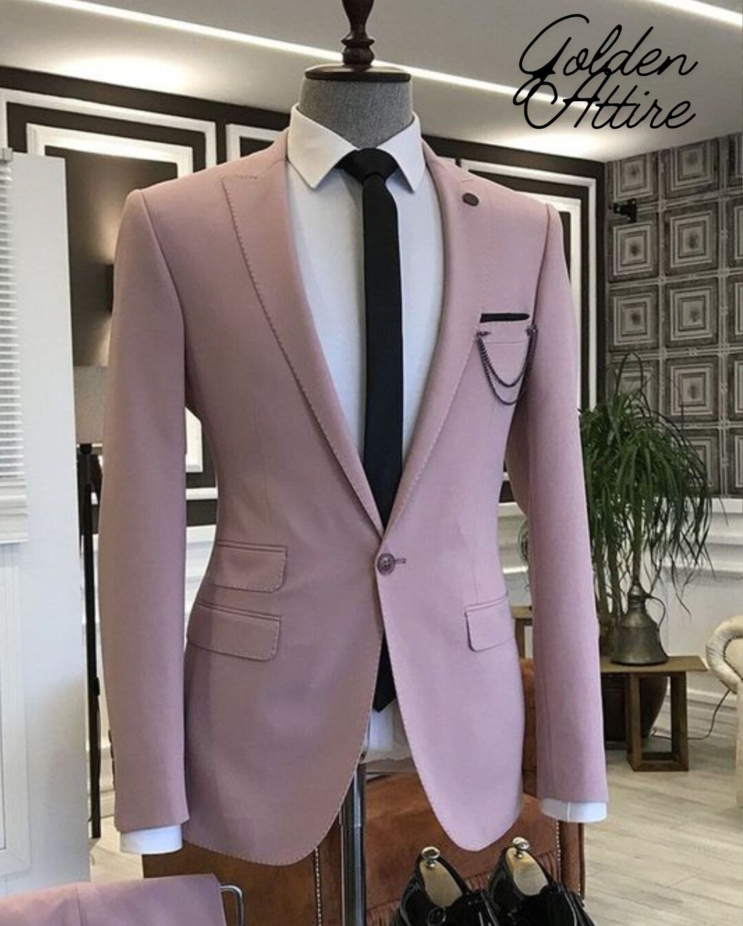 Suits for Men Dusty Rose Men Suits, 3 Piece Suits, Tow Button Suits ...
