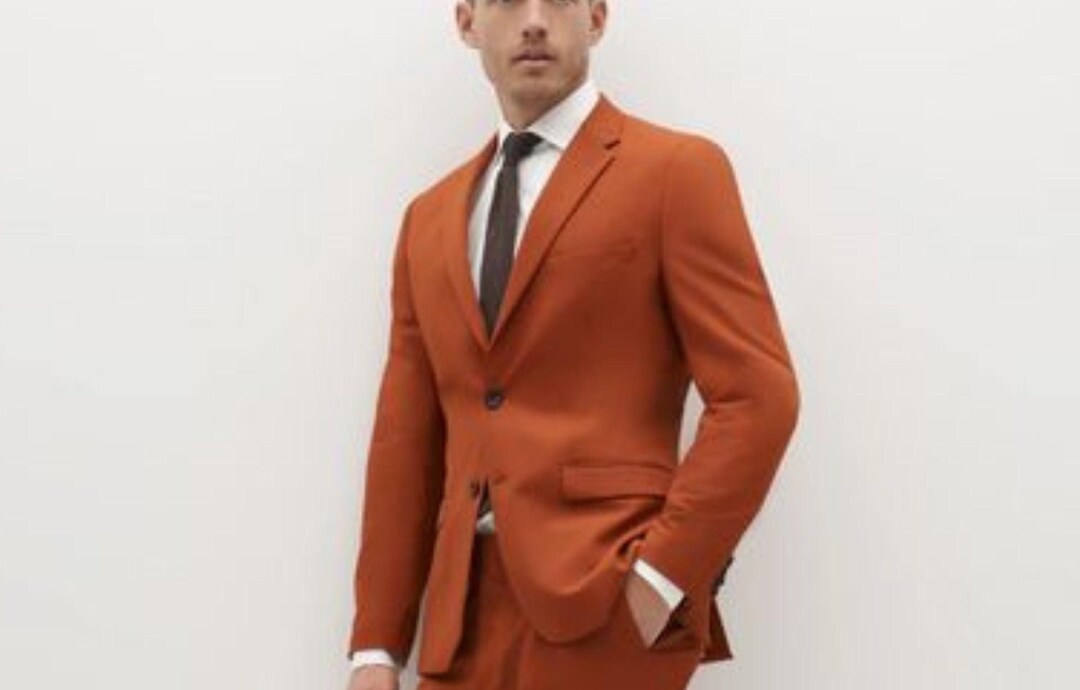 UK & US - 2 Piece Rust Suits, Men's Suit, - Etsy