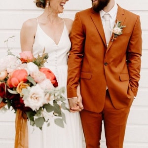 Rust Suit for Men, Luxury Stylish Look Premium Man Suit, Ethnic Wedding ...