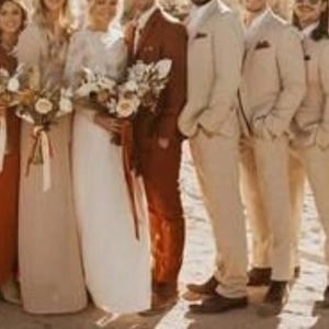 Suit Premium Three Piece Rust Suits, Terracotta Mens Suit, Two Button ...