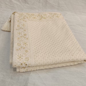 Ivory Shawl & Stole for Groom, Sherwani Shawl, Wedding Shawl Men, Men ...