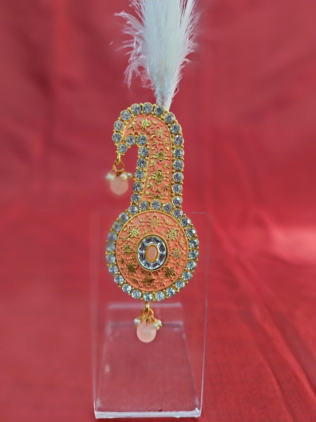 Kundan Turban Brooch: Indian Groom Kalangi Accessory - Etsy