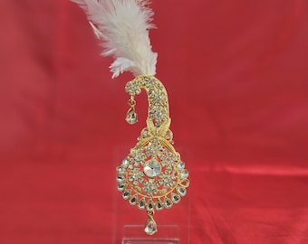 Turban Broach Groom Turban Accessories for Turban, Indian Dulha Kilangi, Groom Turban, Unisex ...