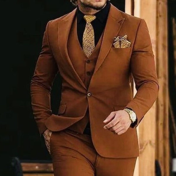 Rust Suit Men - Etsy