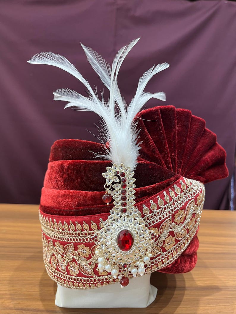Groom Turban Kalangi Brooch, Kundan Indian Wedding Accessory - Etsy