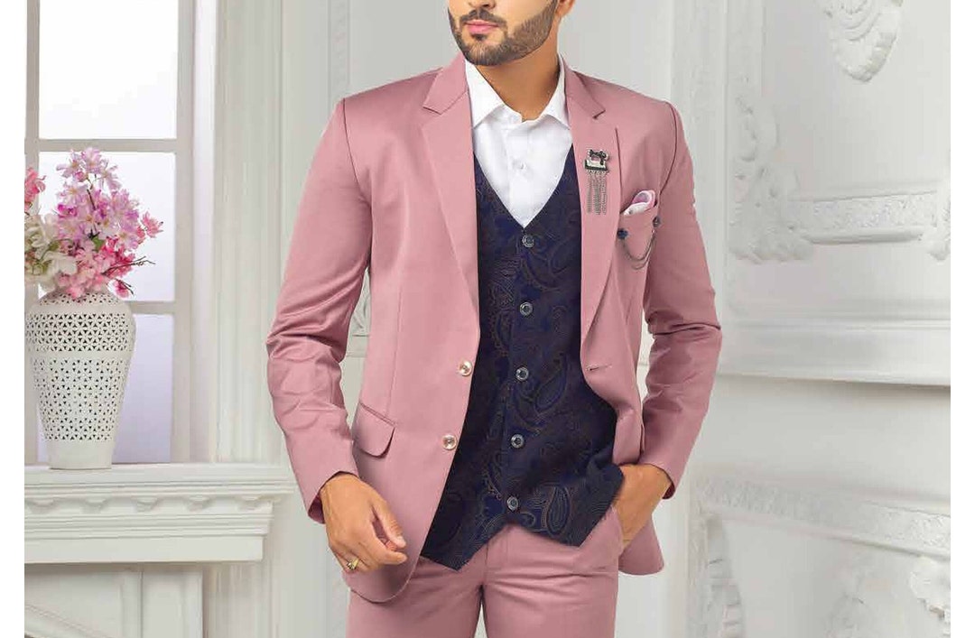 Suits for Men, Dusty Rose Suit, Men Suits, 3 Piece Suits, Tow Button ...