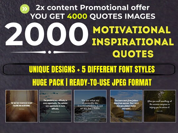 2000 Motivational Quotes Images With 2x Content Offer You - Etsy