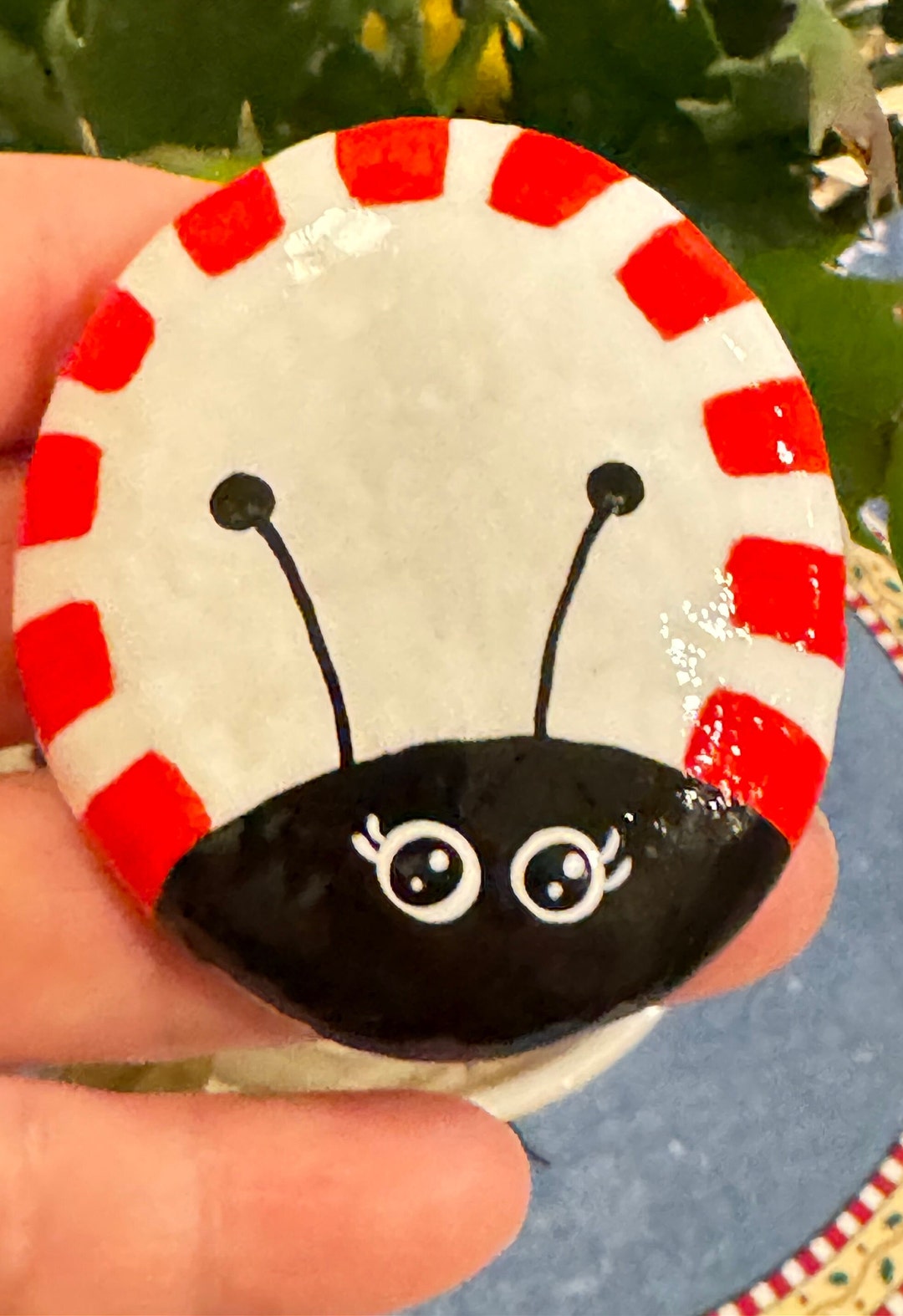 Classic Peppermint Candy Ladybug #2 - Etsy