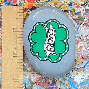 Lucky Four Leaf Clover Rock - Etsy