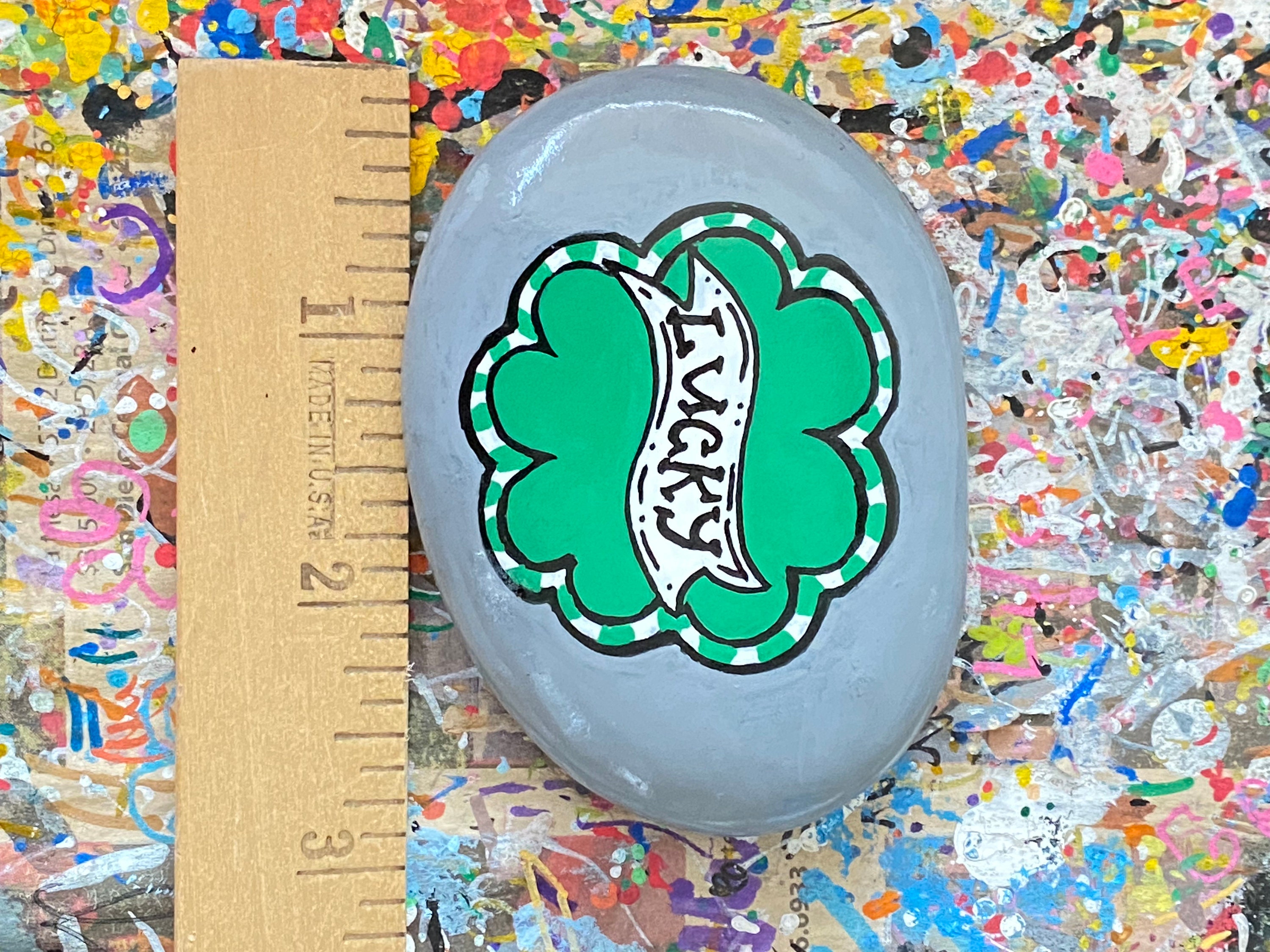 Lucky Four Leaf Clover Rock - Etsy