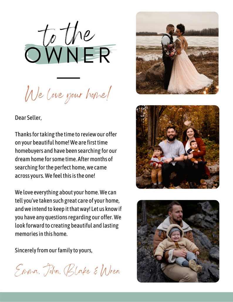 Home Offer Letter Template - Etsy