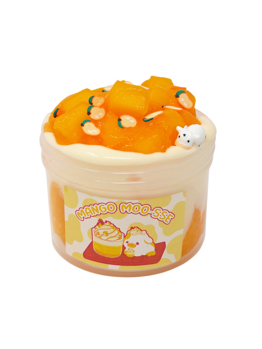 Mango Moo-sse Cow Slime, Jelly Cube Slay Orange Cow Themed Cute Slime ...
