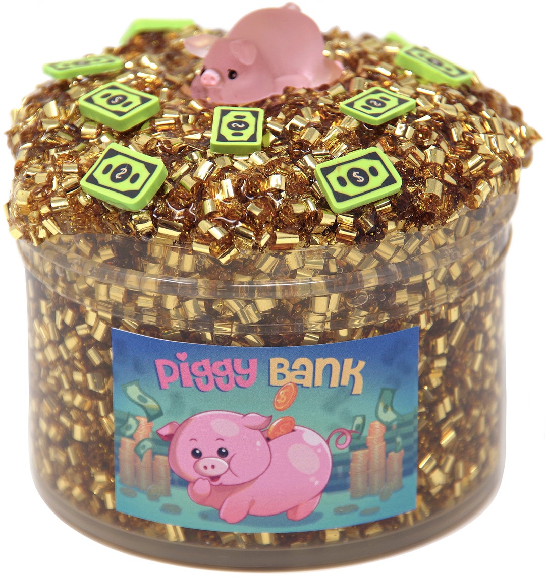 Piggy Bank Crunchy Satisfying Gold Bingsu Scented Slime, Gift for Her ...