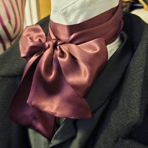 Nosferatu- Puce Silk Satin Cravat Neck Tie Ascot Vampire Wedding ...