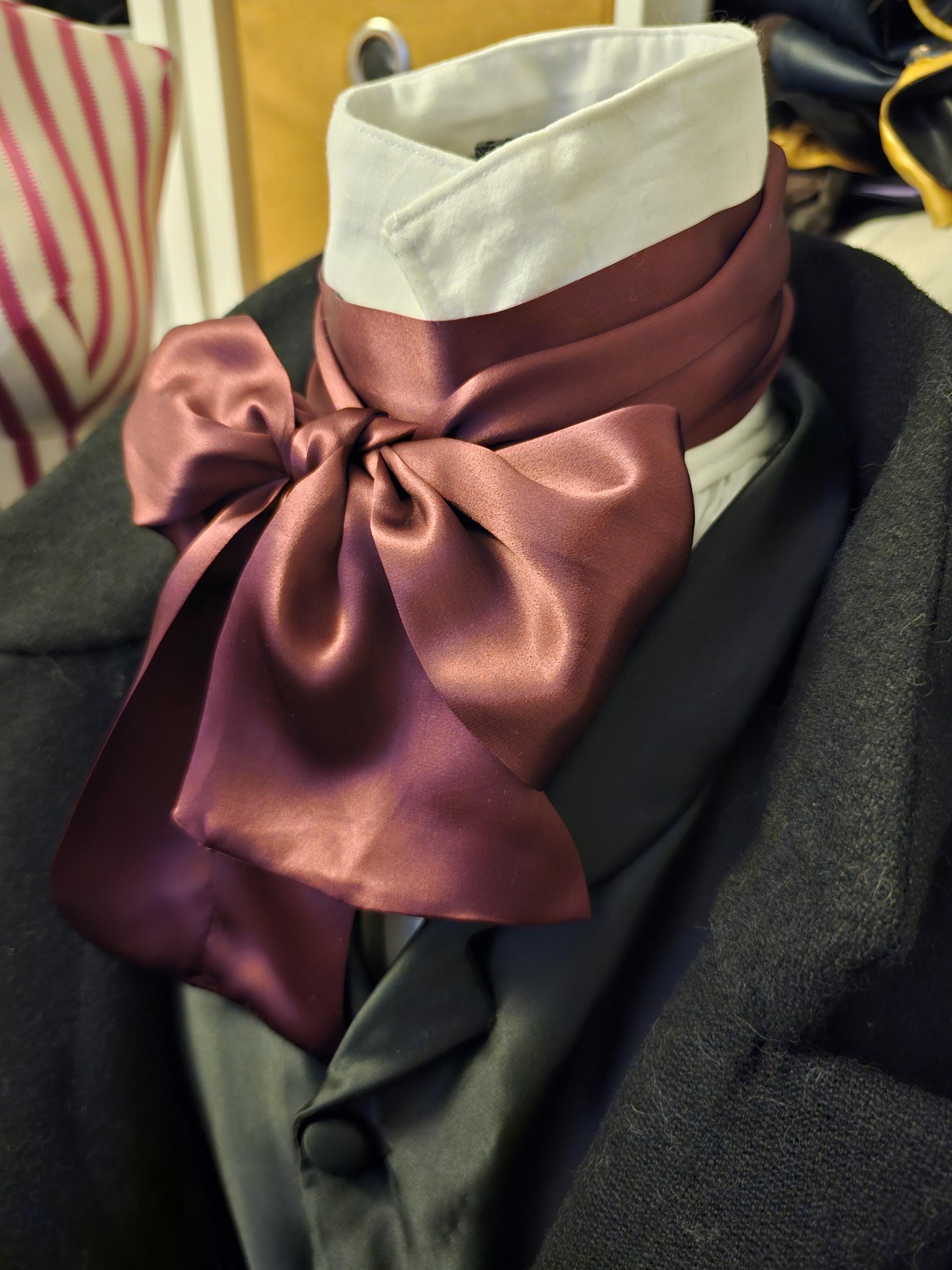Nosferatu- Puce Silk Satin Cravat Neck Tie Ascot Vampire Wedding ...