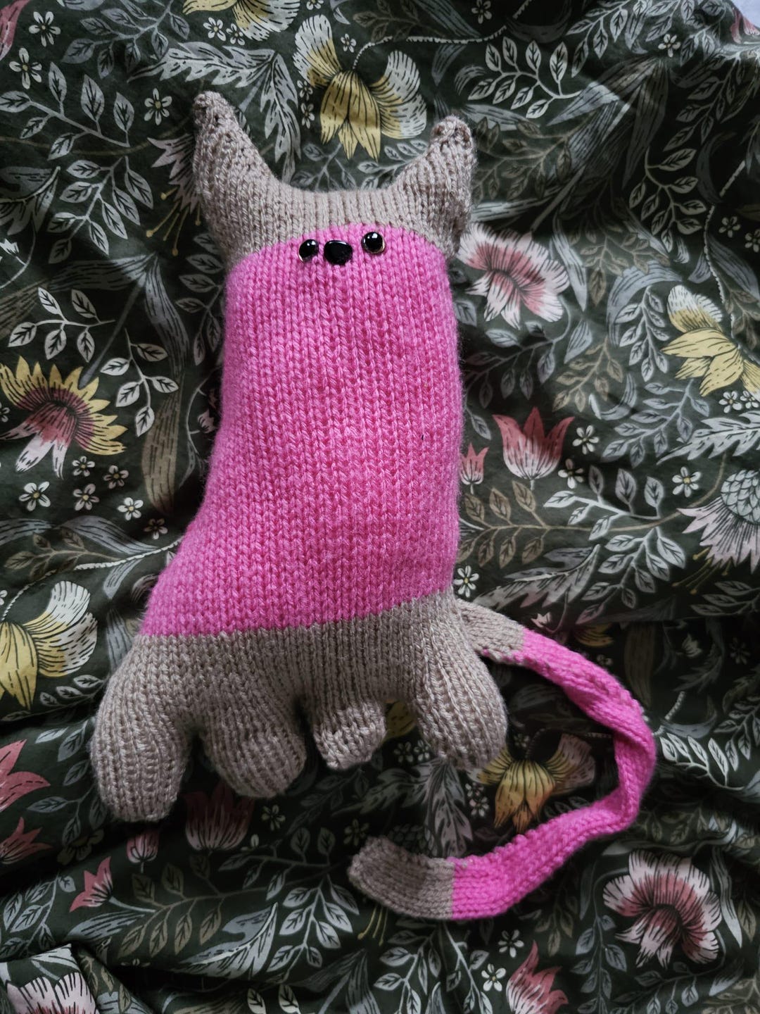 Crunch Wrap Supreme the Cat Weird Knitted Plushie Animal Kitty Kitten ...