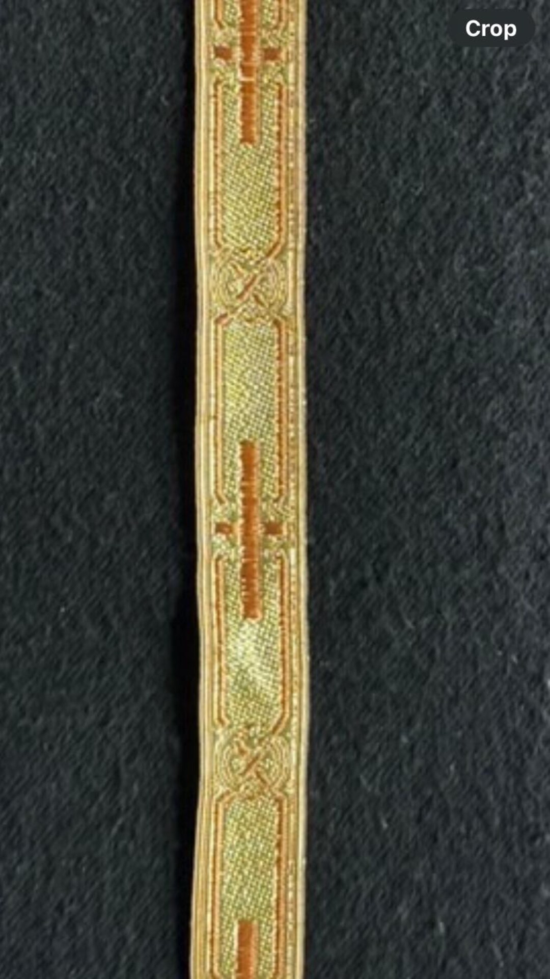 Cross Braid Metallic Gold Liturgical Ribbon Vestments Robes Church ...