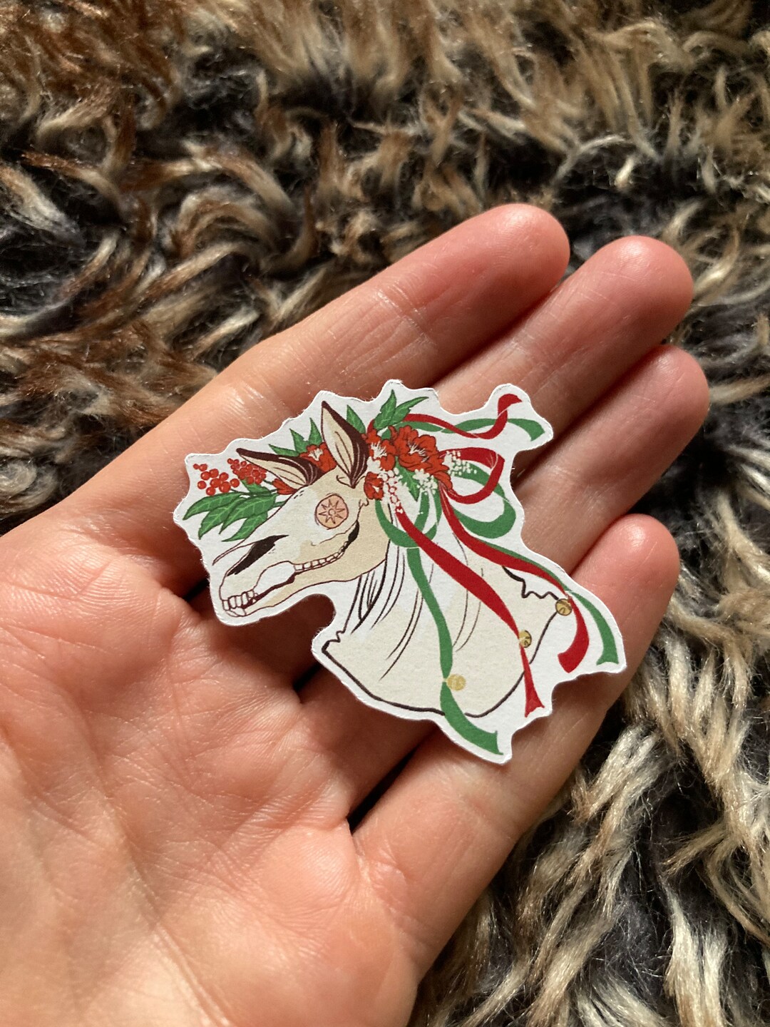 Mari Lywd Eco Sticker Traditional Welsh Wales Folklore Christmas New ...