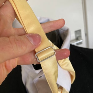 Lemon Yellow Self Tie Cravat Neck Ascot Wedding Regency Victorian ...