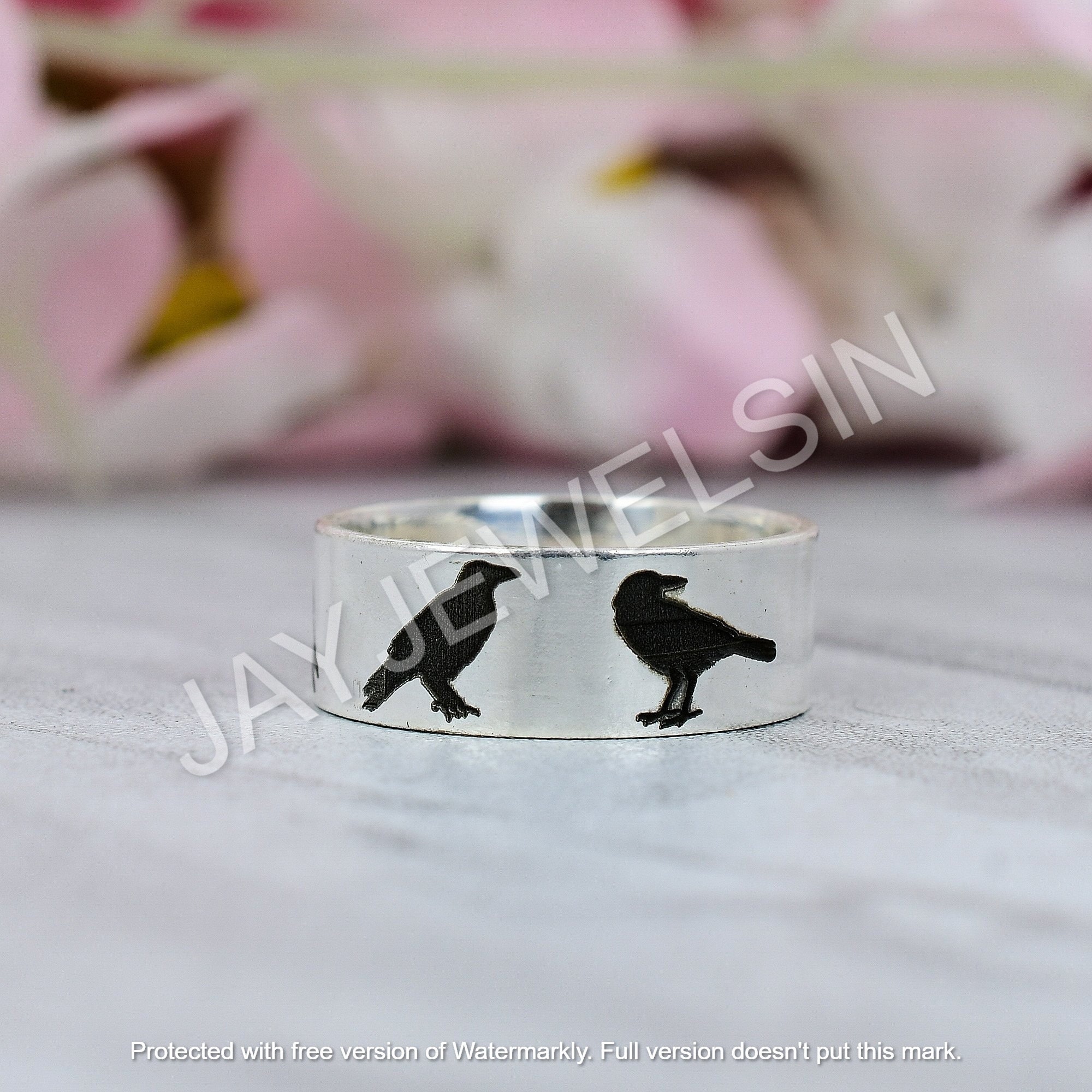 Crow Ring, 925 Sterling Silver Ring, Personalized Ring, Animal Jewelry ...