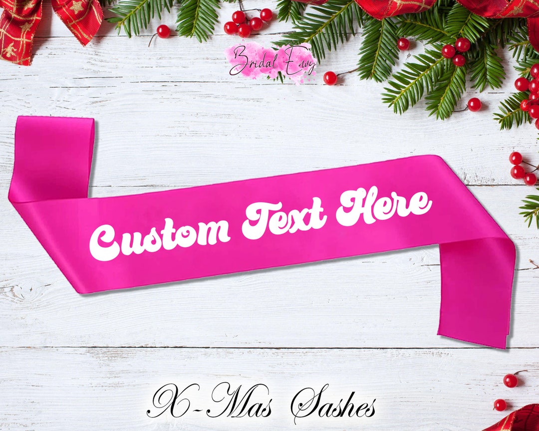 Custom Sash Christmas Party Sash Custom Holiday Sash - Etsy Sweden