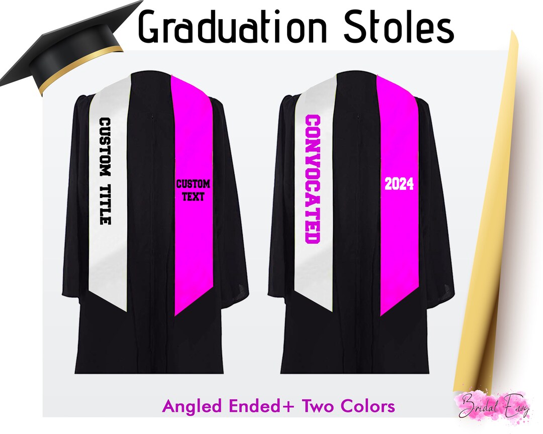 Customize Graduation Sash Angle Ended & Reversible Custom - Etsy