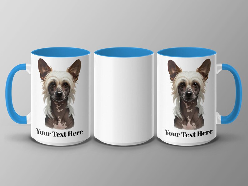 Chinese Crested Dog Mug: Unique Hairless Dog Portrait Gift - Etsy