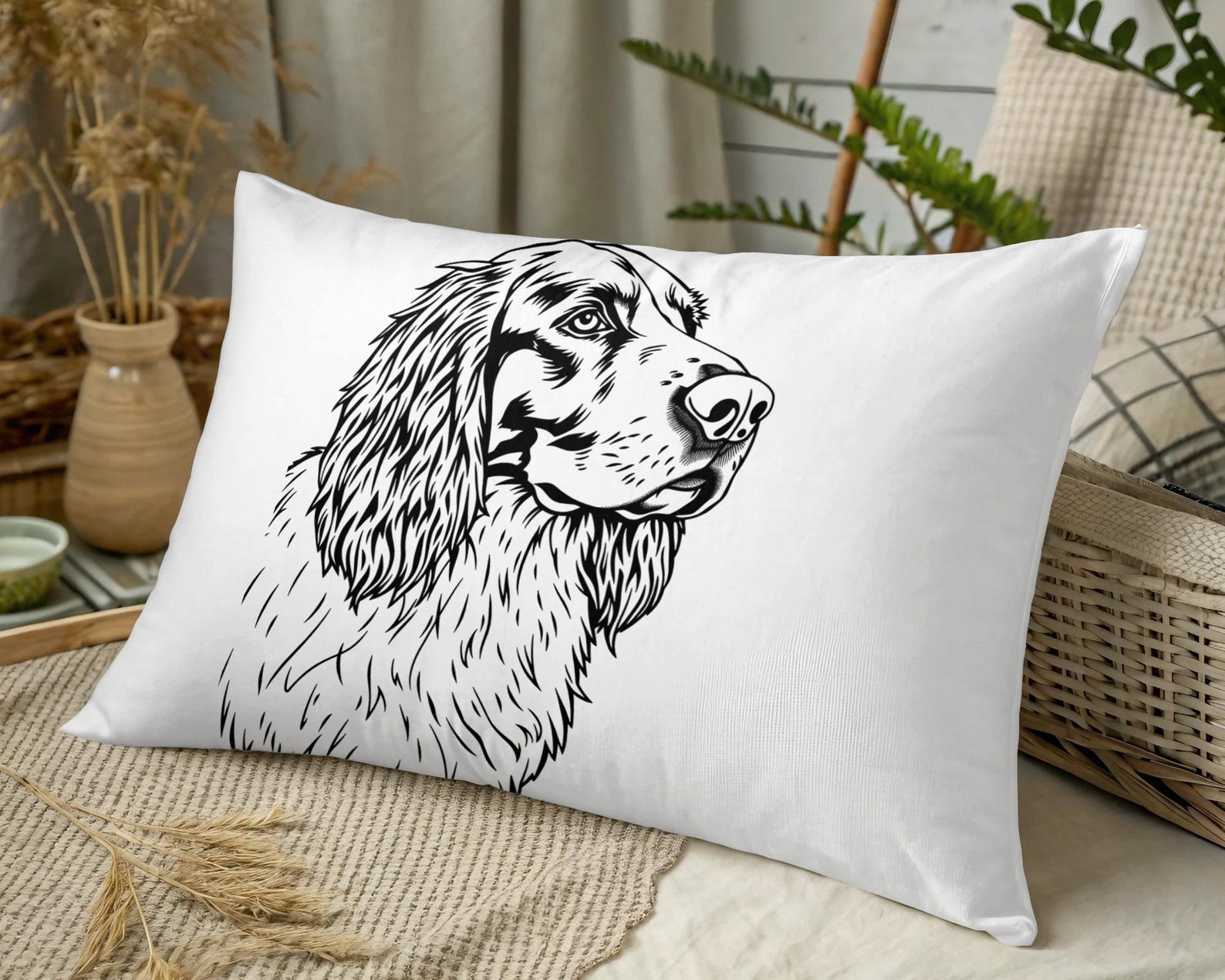 Irish Setter PNG, Black and White Dog Line Art (digital Download) - Etsy