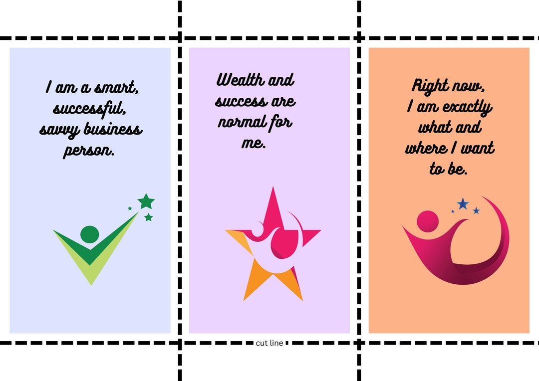 21 Success CARDS, Affirmation Cards for Success, Motivational Cards for ...